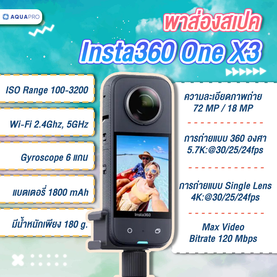 รีวิว insta360 one x3 รองรับการถ่าย 4K พร้อมลูกเล่นใหม่เพียบ – All Thai ...