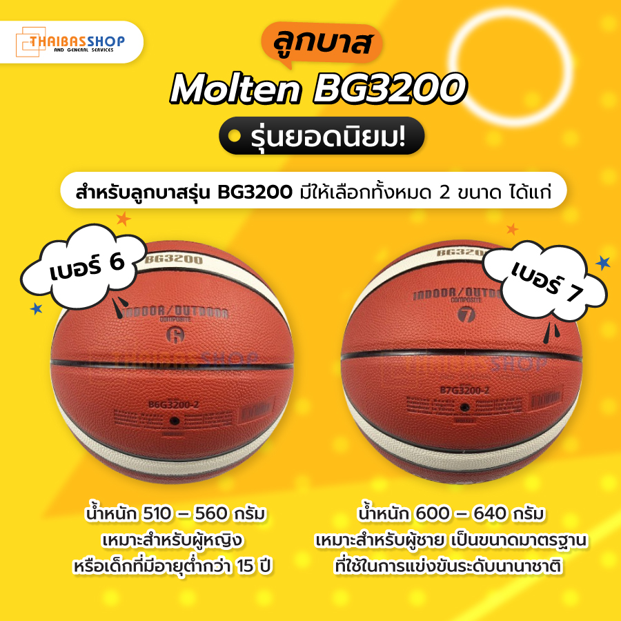 Molten bg3200 ลูกบาสยอดนิยม ราคาพิเศษที่ ThaiBasShop – All Thai Forum